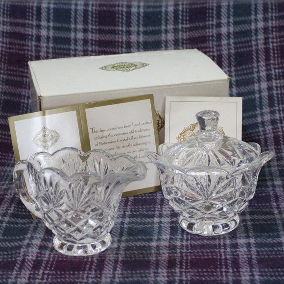 Kitchen | Nib Shannon Crystal 24 Lead Crystal Sugar And Creamer Set ...
